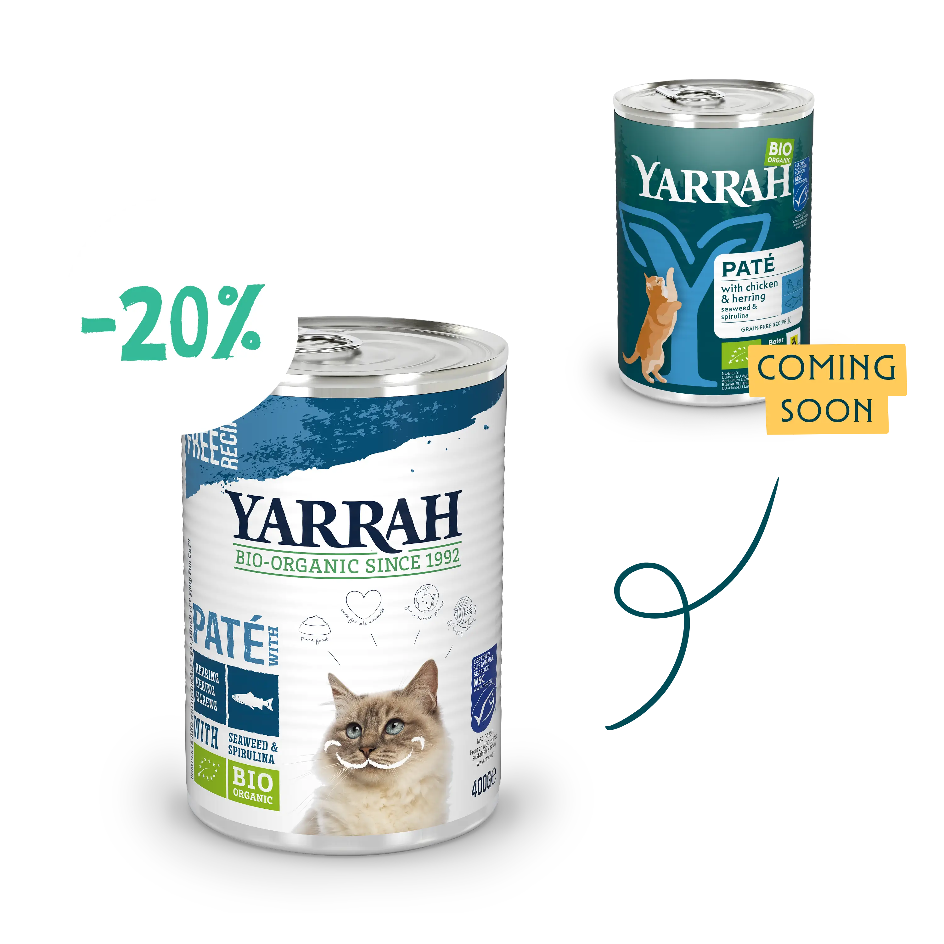 Bio-Katzenfutter Pastete mit Fisch - Yarrah Organic